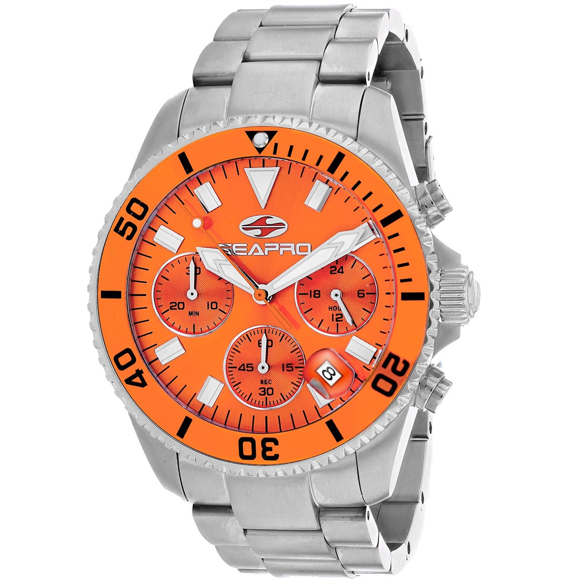 Seapro Men's Scuba 200 Chrono Orange Dial Watch - SP4355 by Balec Grou – VYSN