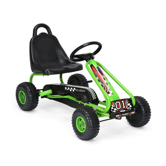 4 Wheel Pedal Powered Ride On with Adjustable Seat-Green – VYSN