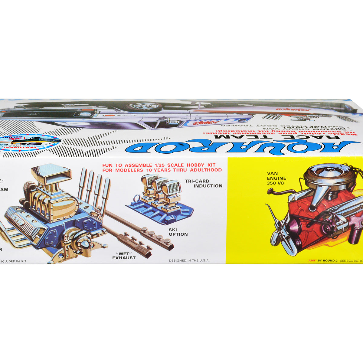 Skill 2 Model Kit Chevrolet Custom Van with Drag/Ski Boat and Trailer ...