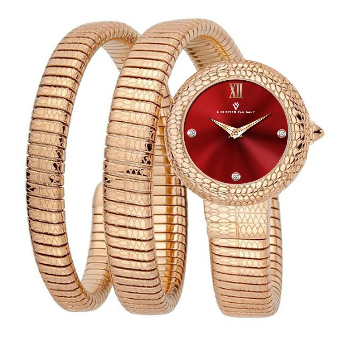 Christian Van Sant Women's Naga Red Dial Watch - CV0893 by Balec Group ...