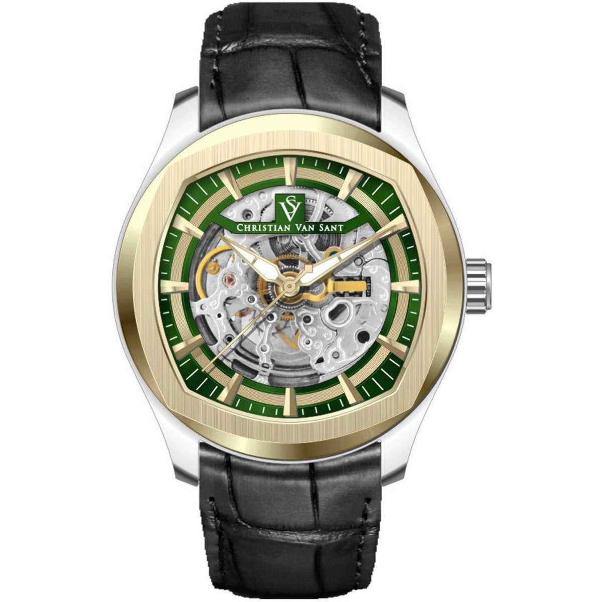 Christian Van Sant Men's Romeo Green Dial Watch - CV9503 by Balec Grou ...