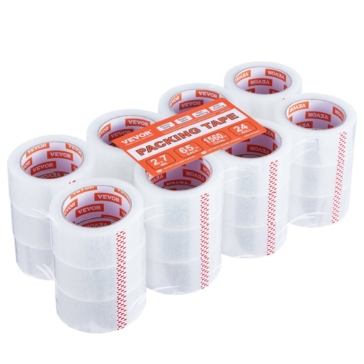 Clear Packing Tape 24 Rolls 65 Yards Heavy Duty Clear Packing Tapes 2 ...