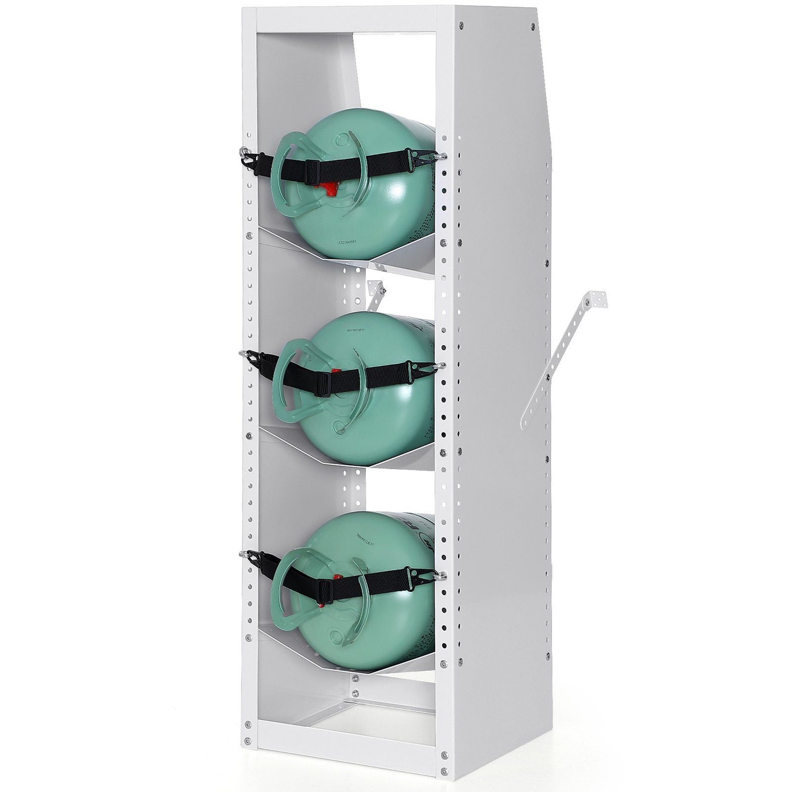 Refrigerant Tank Rack, with 3 x 30-50lb Bottle Tanks, Cylinder Tank Ra ...