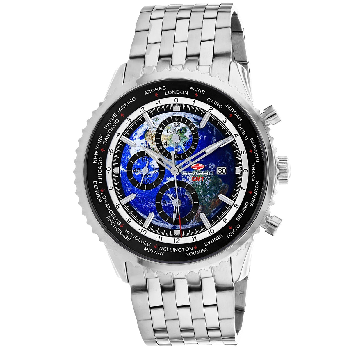 Seapro Men's Meridian World Timer GMT Blue Dial Watch - SP7320 by Bale ...