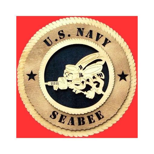 SeaBee Wall Tribute, Seabee Wood Wall Tribute, Seabee emblem - 9". by ...